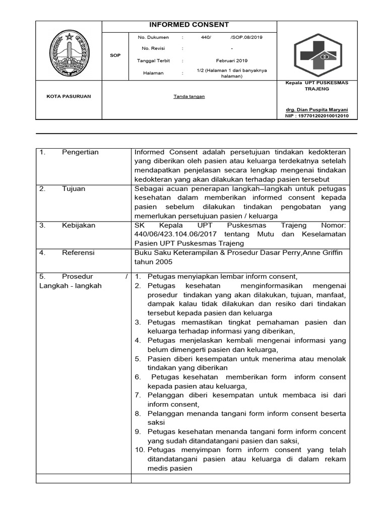 Prosedur Informed Consent Medis | PDF