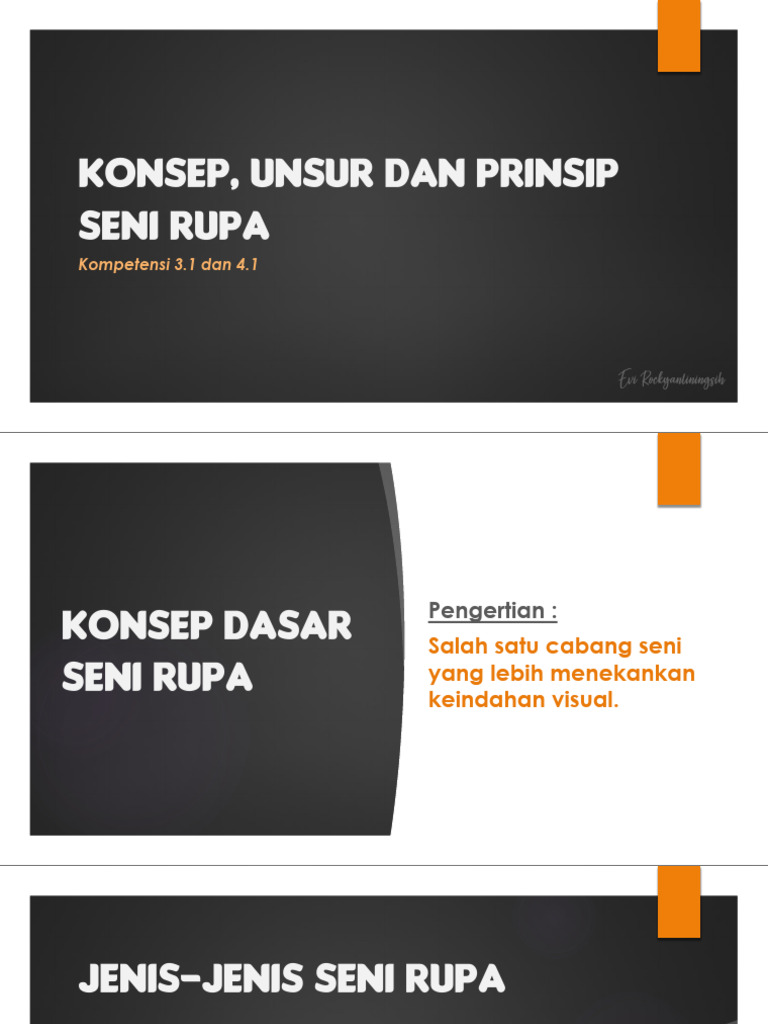 Konsep, Unsur Dan Prinsip Seni Rupa | PDF