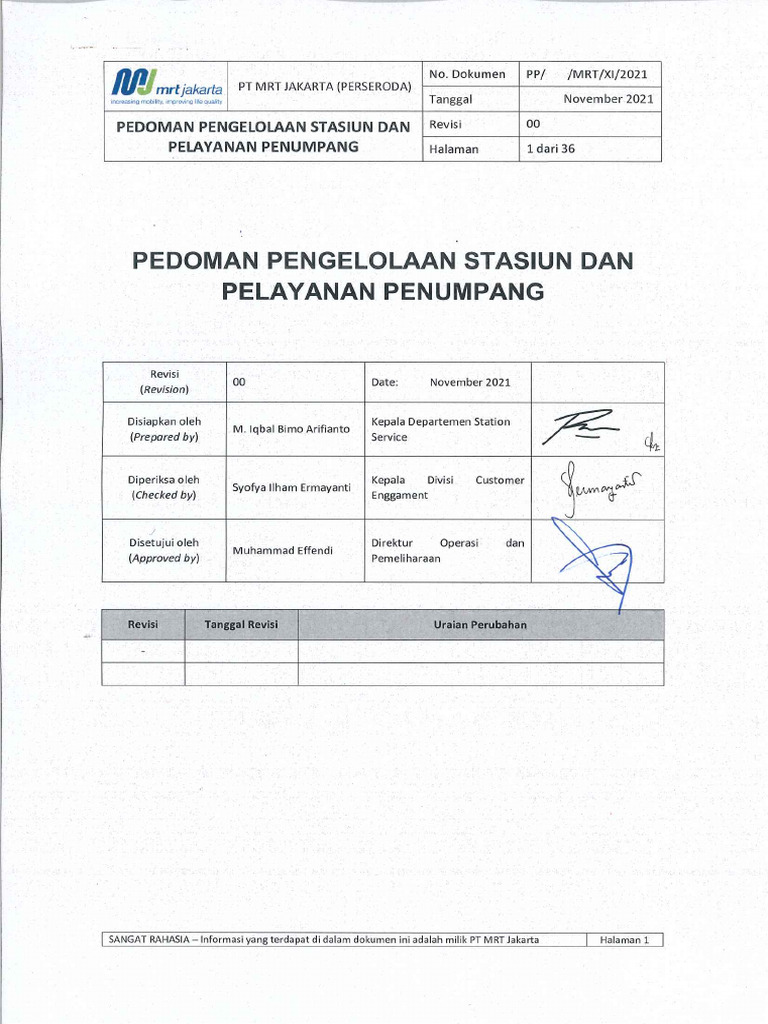 Pedoman Pengelolaan Dan Fungsi Stasiun | PDF