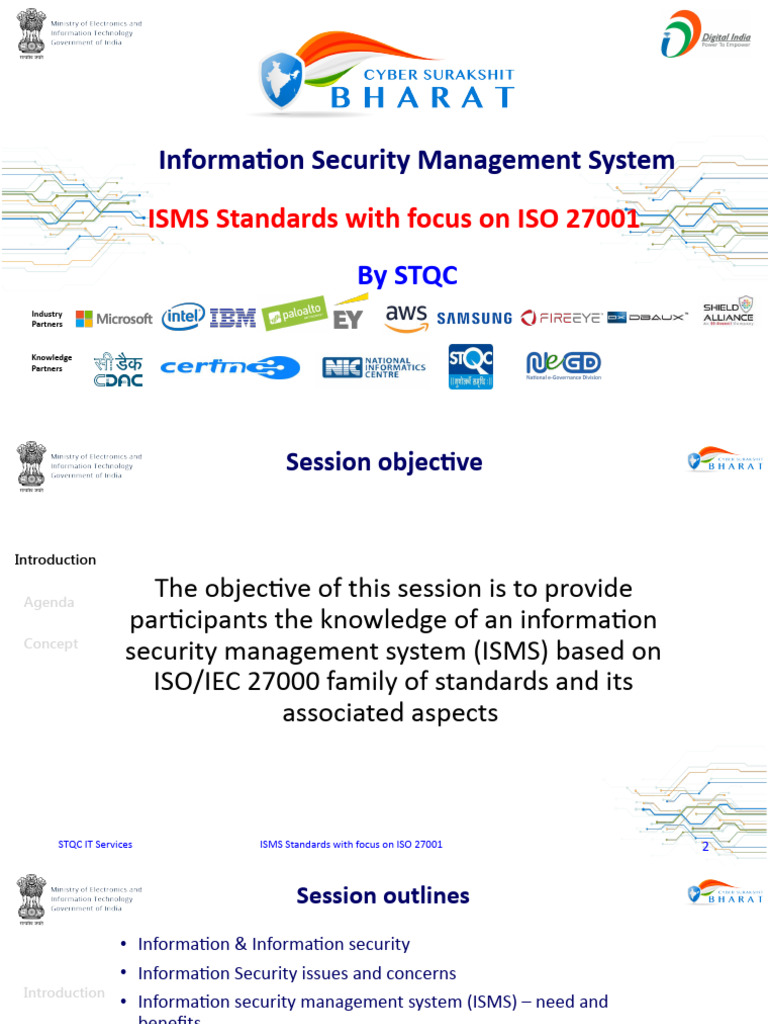 ISMS Standards With Focus On ISO 27001 - STQC Session-1!12!2020 | PDF ...
