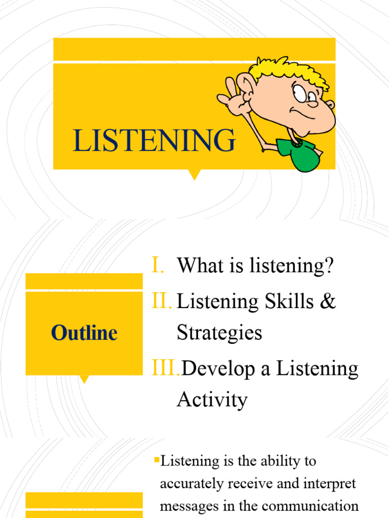 L1 - Listening Strategies | PDF | Communication | Word