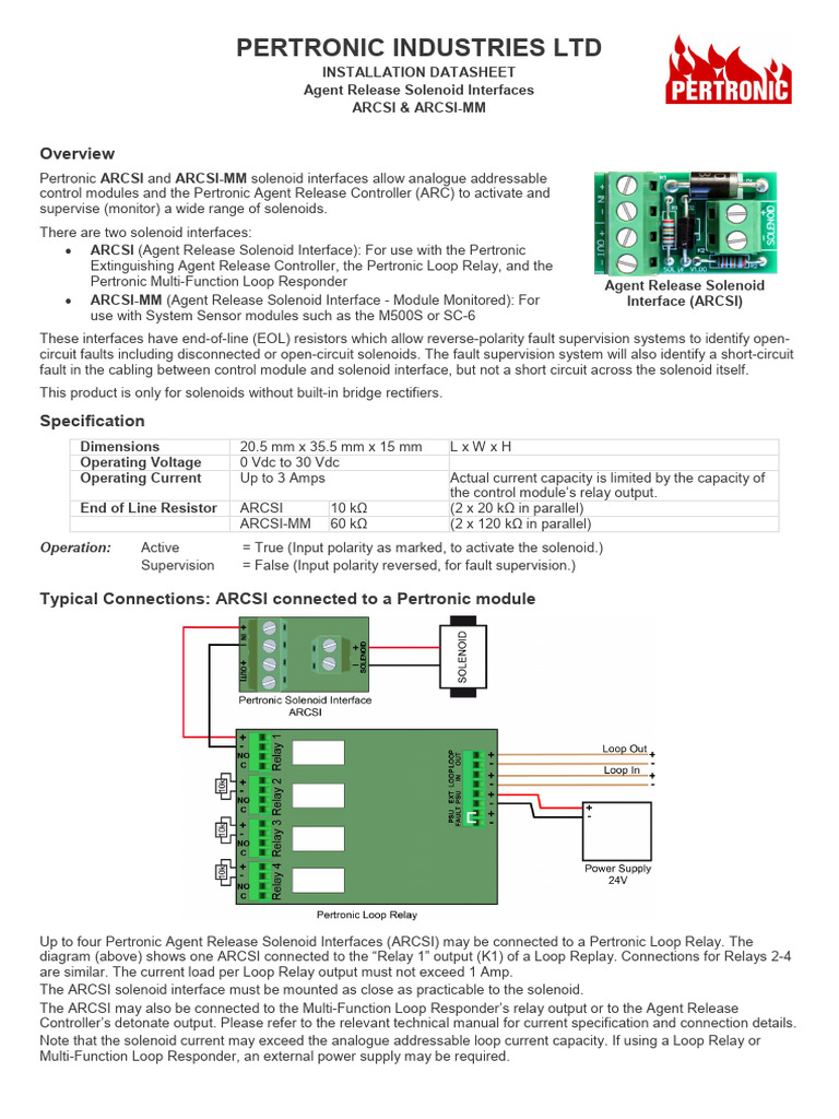 Agent Release Solenoid Interface | PDF | Relay | Series And Parallel ...
