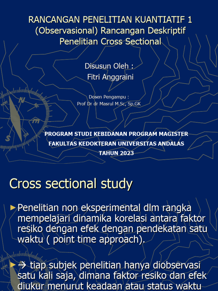FITRI ANGGRAINI Penelitian Cross Sectional Study | PDF