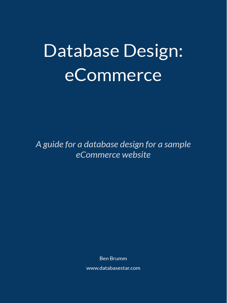 Dbdesign Ecommerce | PDF | Table (Database) | Databases