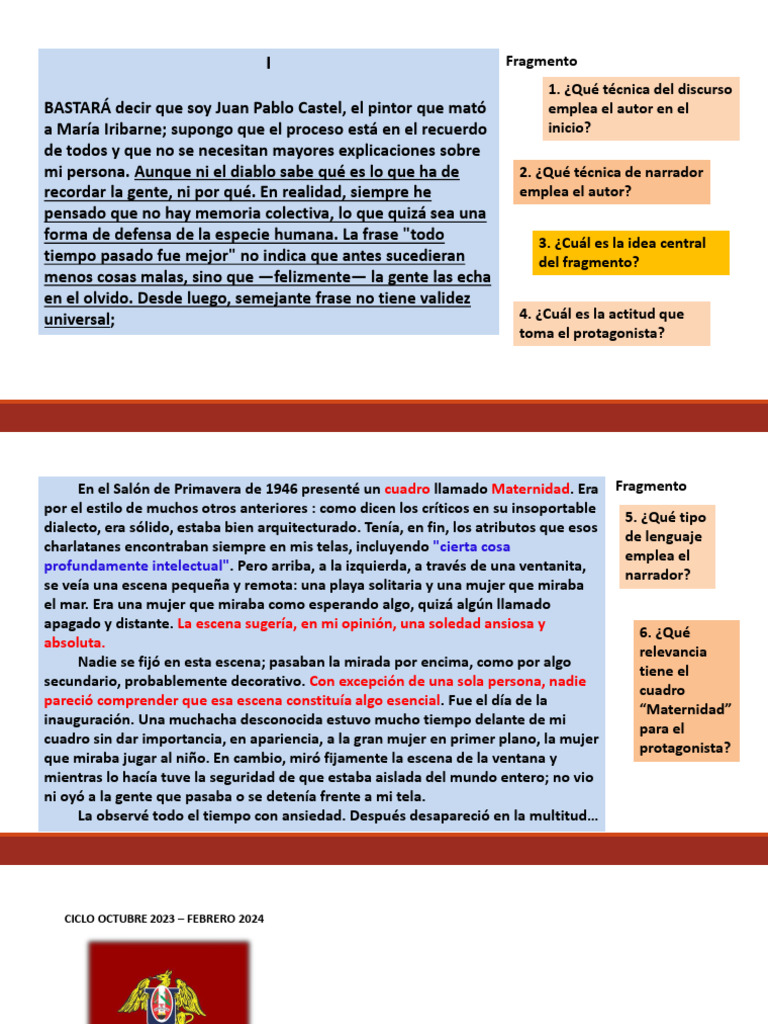 Cuadro "Maternidad" de Juan Pablo Castel | PDF