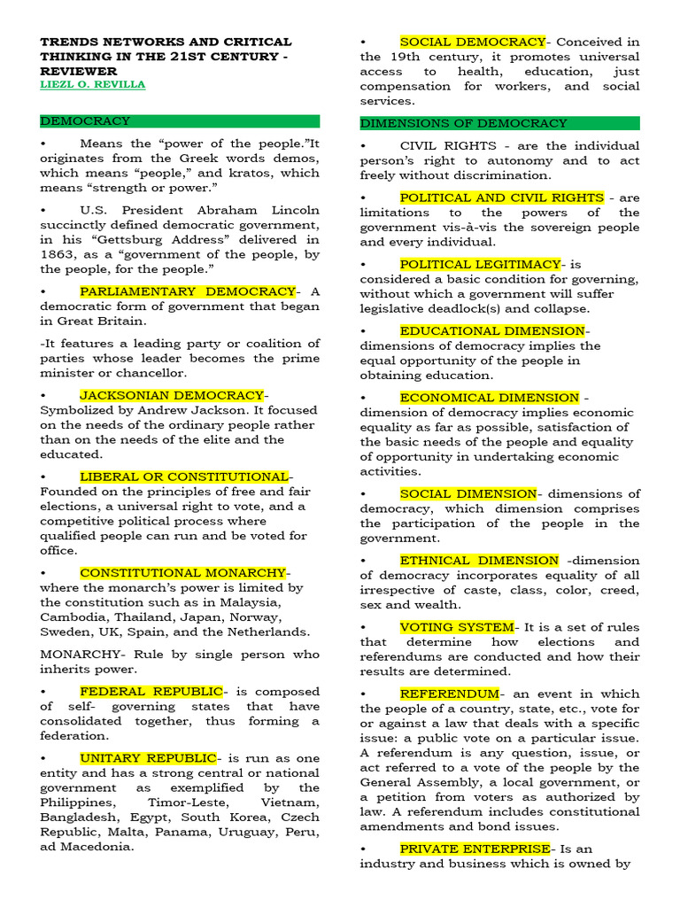 TNCT Reviewer 2nd Quarter | PDF | Information And Communications ...