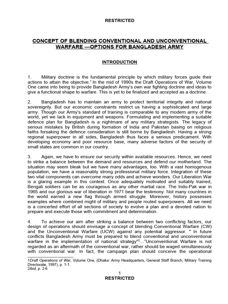Blending Conventional and Unconventional Warfare | PDF | Military ...