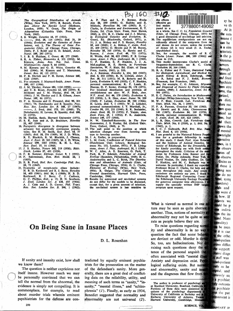 On Being Sane in Insane Places-1 | PDF