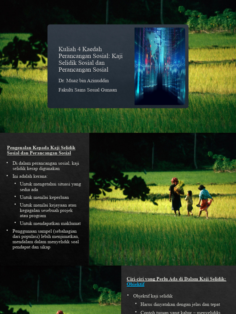 Kuliah 9 Kaji Selidik Sosial Dan Perancangan Sosial | PDF | Bisnis