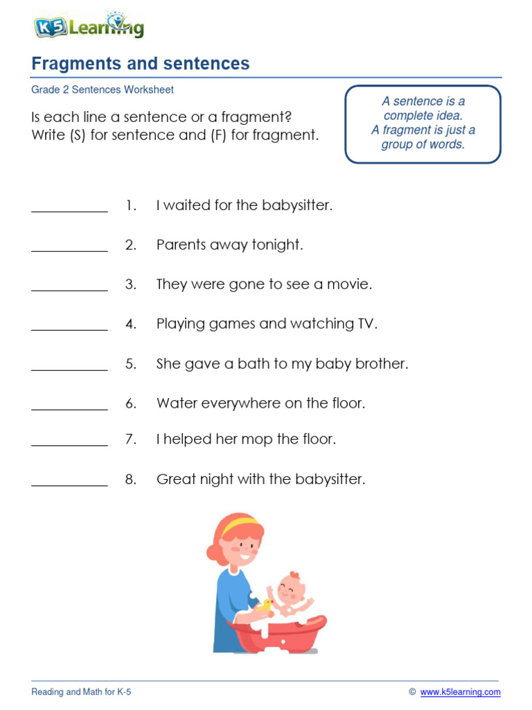 Phrase and Sentence Grade 2 Worksheet 2 | PDF
