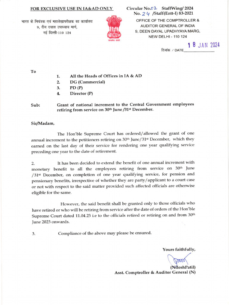 Notional Increment 240119 134909 | PDF | Government