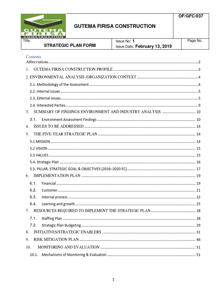Final Base GFC Strategicl Plan 2016-2020 | PDF | Strategic Planning ...