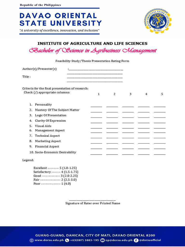 Rating Sheet | PDF