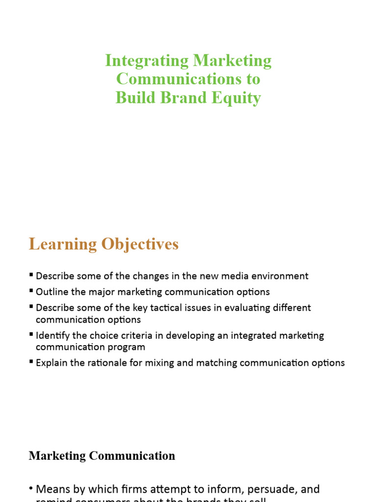 Integrating Marketing Communications | PDF