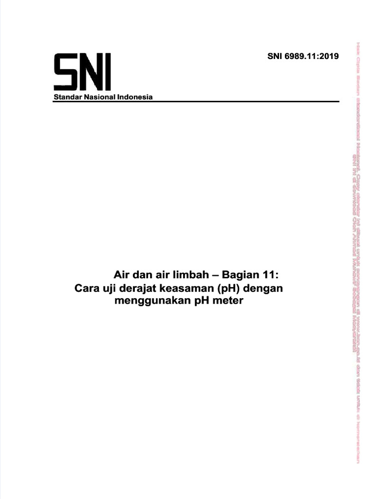 PDF Sni 2019 Uji PH - Compress | PDF
