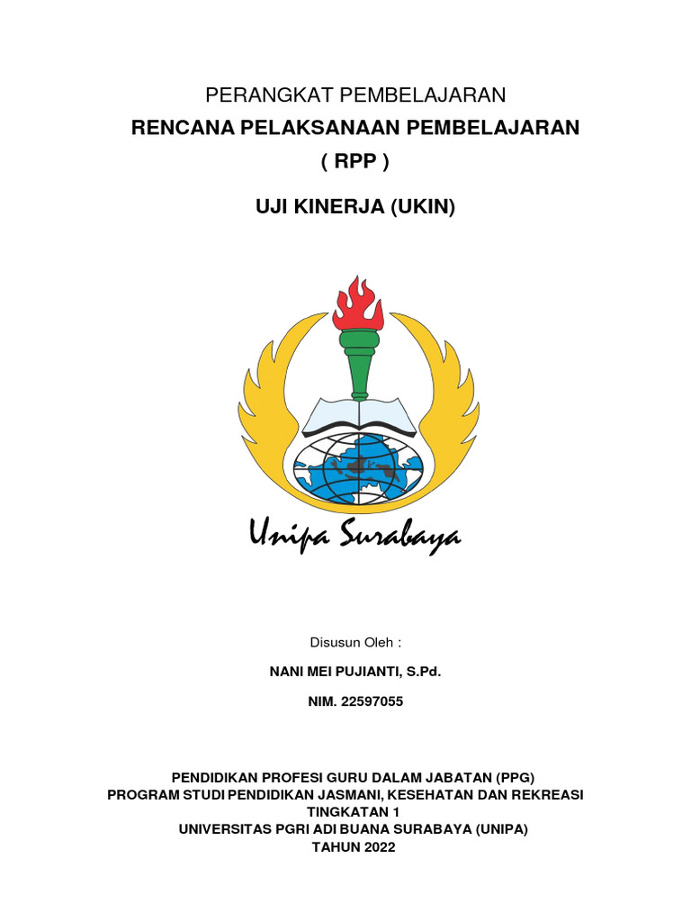 Rencana Pelaksanaan Pembelajaran (RPP) Uji Kinerja (Ukin) | PDF ...