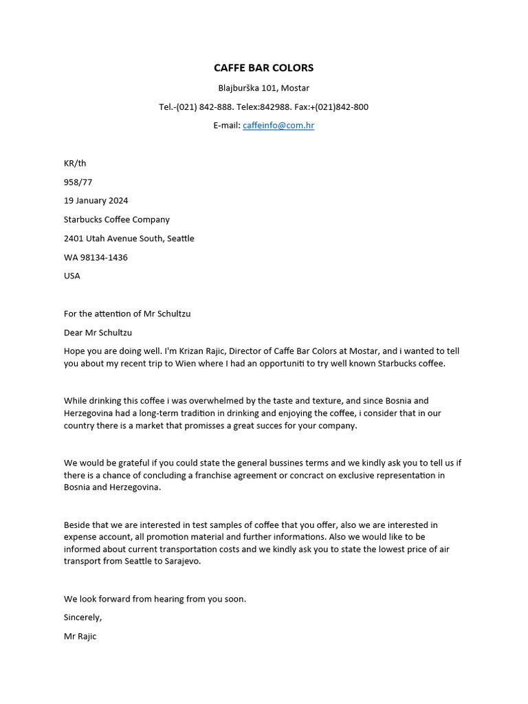 Poslovno Pismo | PDF