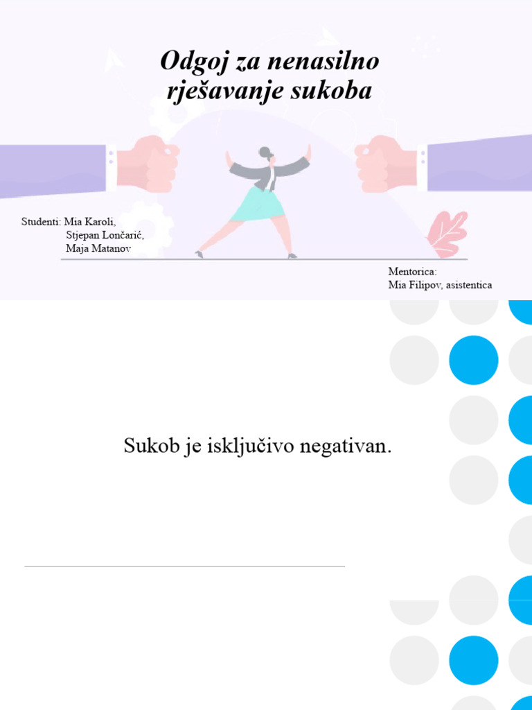 Odgoj Za Nenasilno Rješavanje Sukoba | PDF