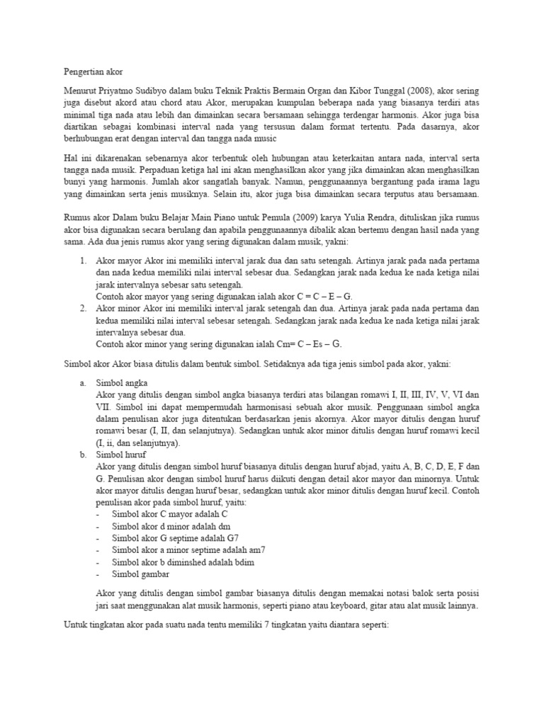 Panduan Lengkap Akor Musik | PDF