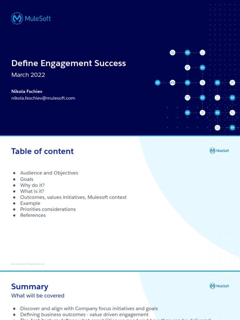 Defining Engagement success - Architecture aligned | PDF | Cloud Computing | Computing