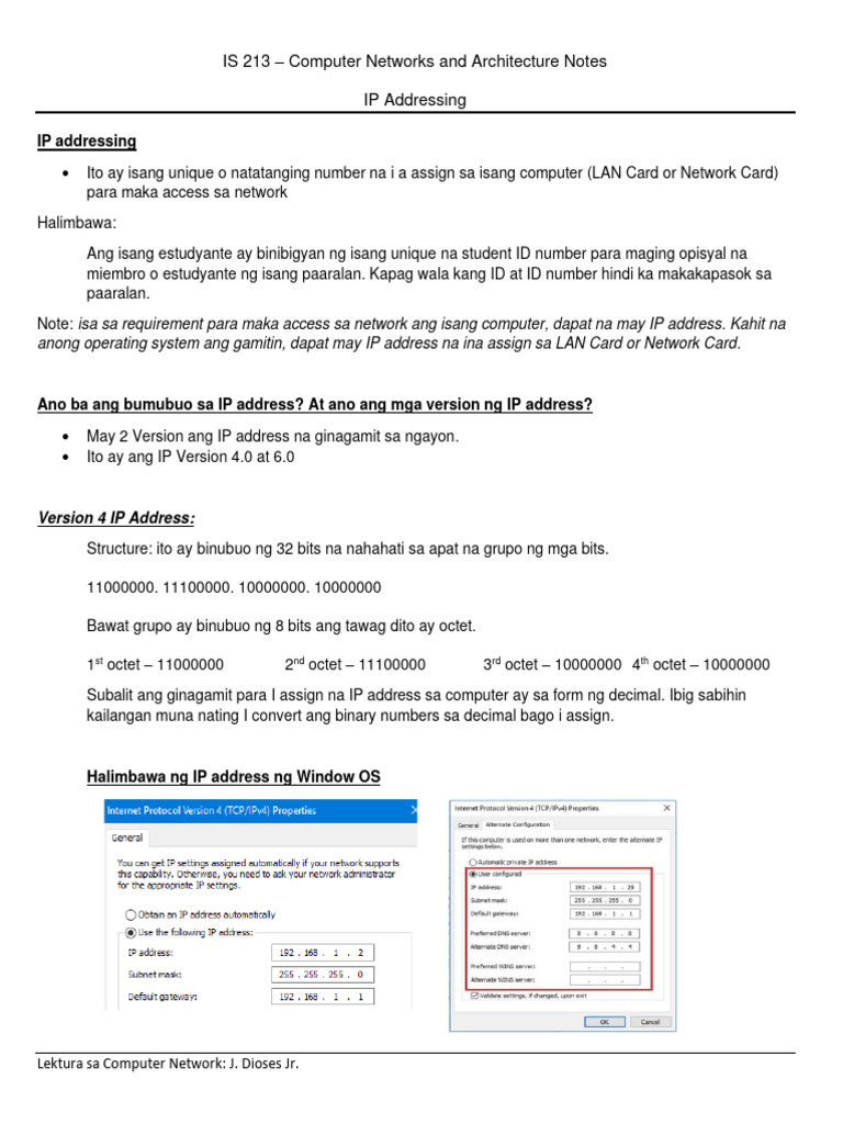 A. IP Addressing - Part 1 | PDF A. IP Addressing - Part 1 | PDF