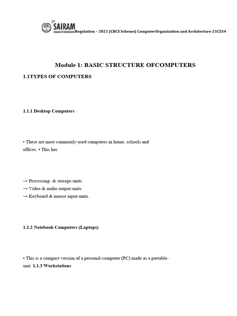 Module 3 Basic Structure of Computers | PDF | Assembly Language | Computer Data Storage