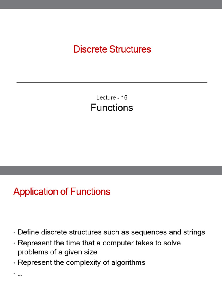 Lecture 16 Functions | PDF | Function (Mathematics) | Functions And Mappings