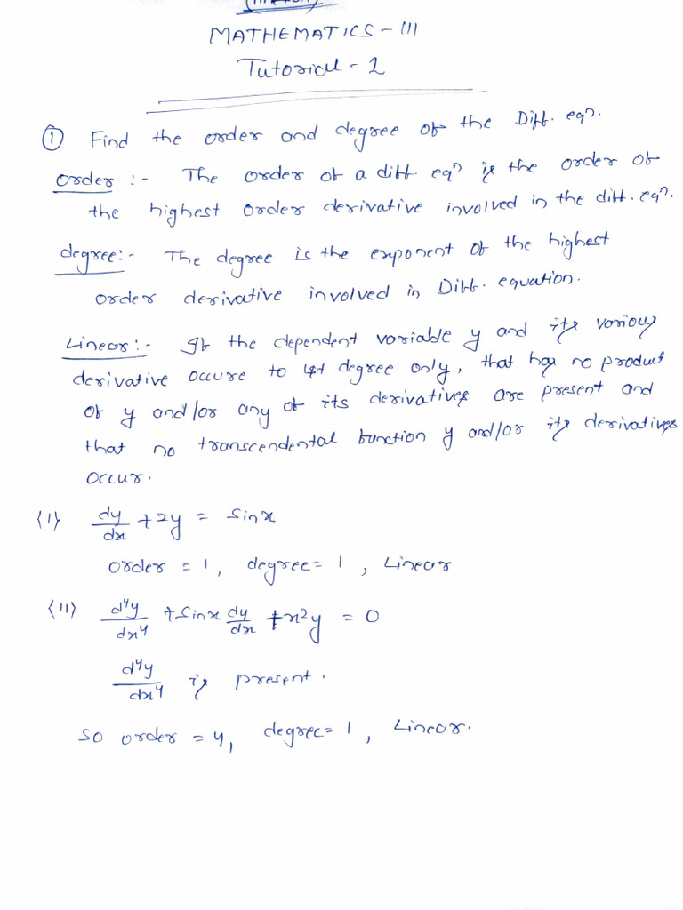 Tutorial 1 Solution | PDF