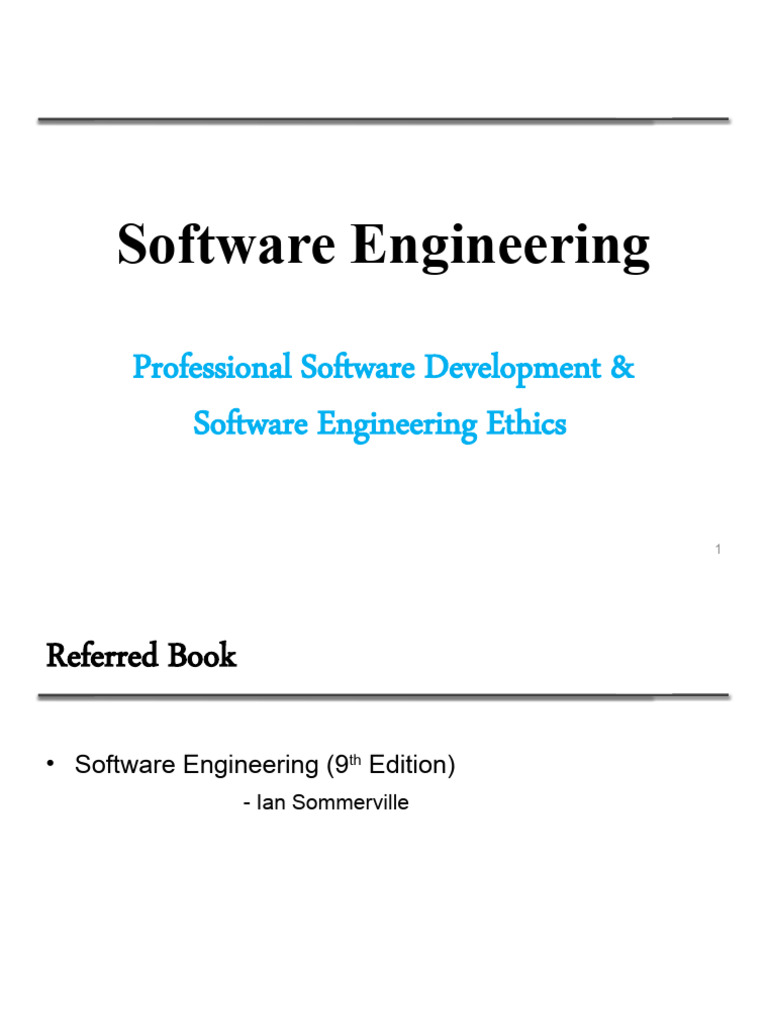Lecture 2 -Professional SW Dev and Ethics | PDF | Software | Application Software