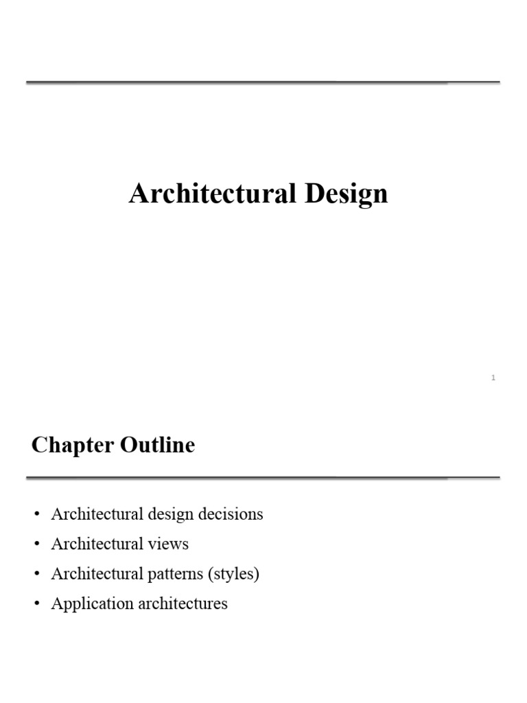 Lecture 5 - Architectural Design | PDF | Model–View–Controller ...