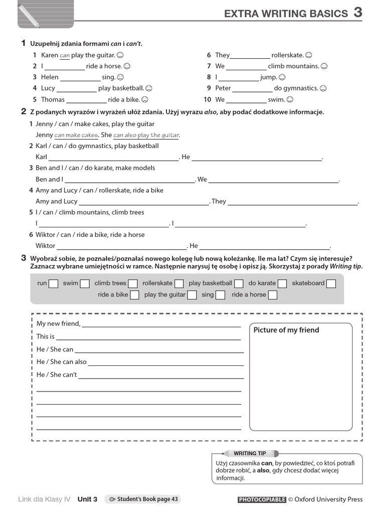 Link L4 U3 Writing Basics Ws | PDF