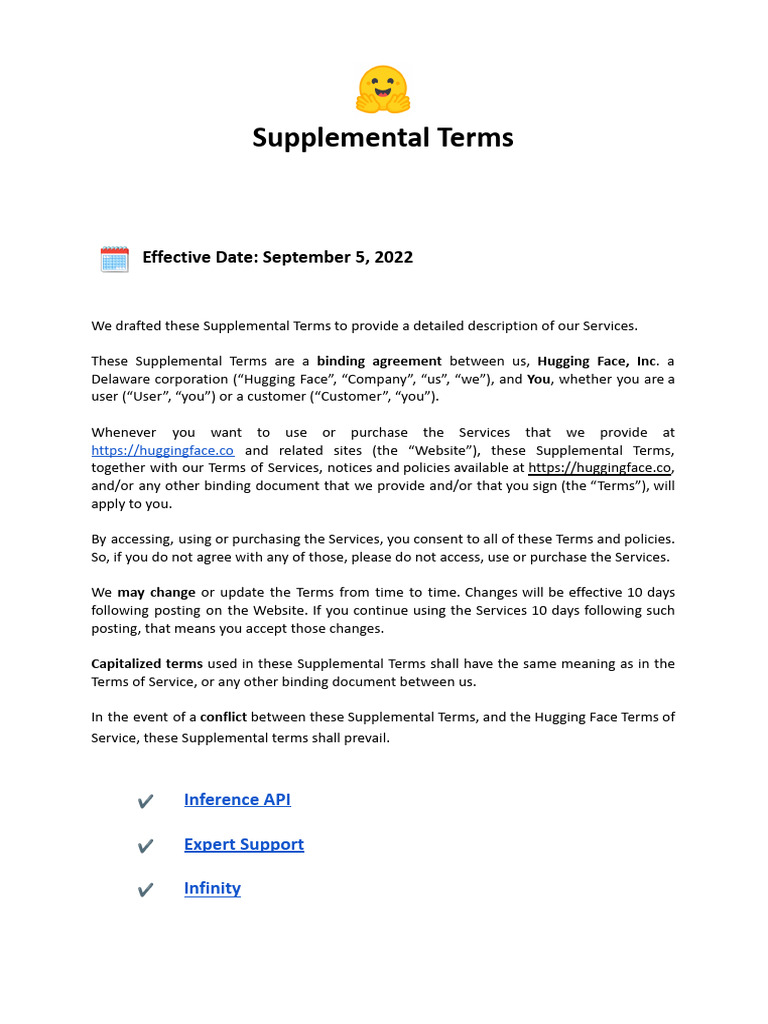 Supplemental Terms | PDF
