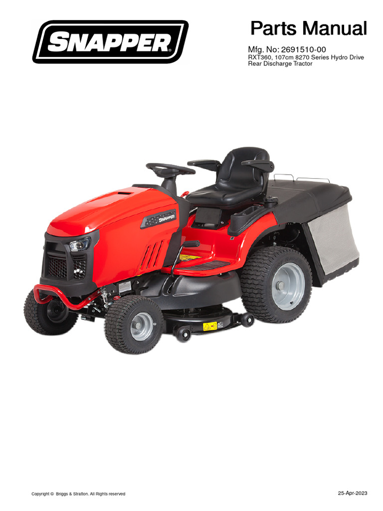 Manual Snapper rtx360 | PDF | Screw | Nut (Hardware)