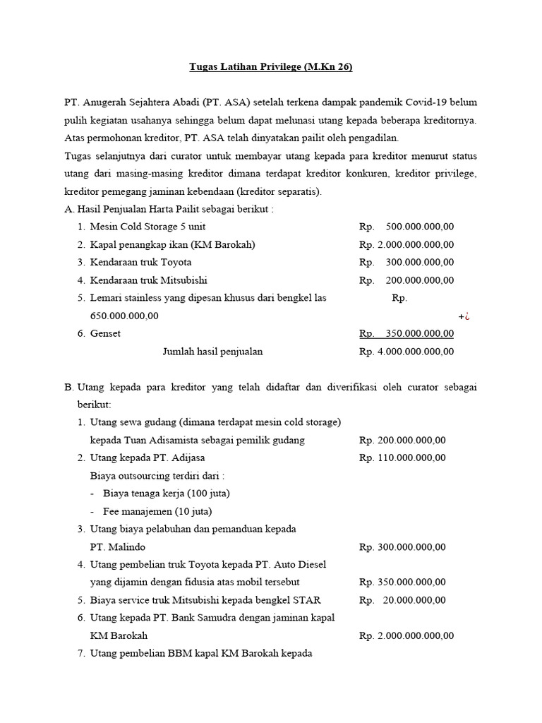 Tugas Latihan Pertama (Privilege) | PDF