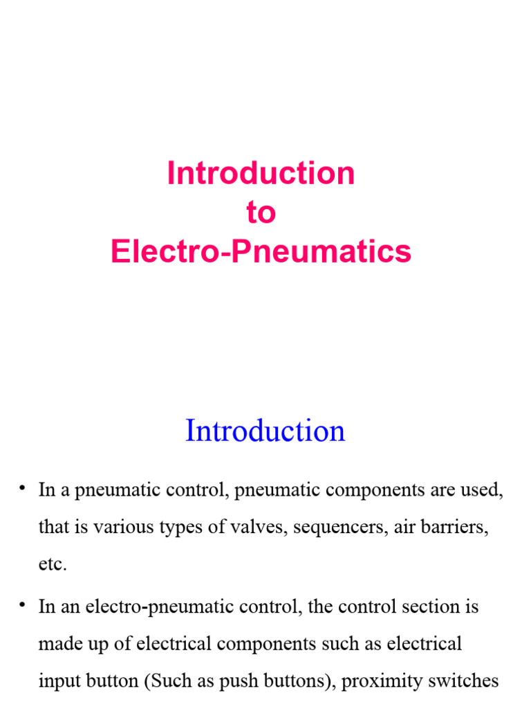 AAiT Introduction To Electro-Pneumatics | Download Free PDF | Relay | Switch