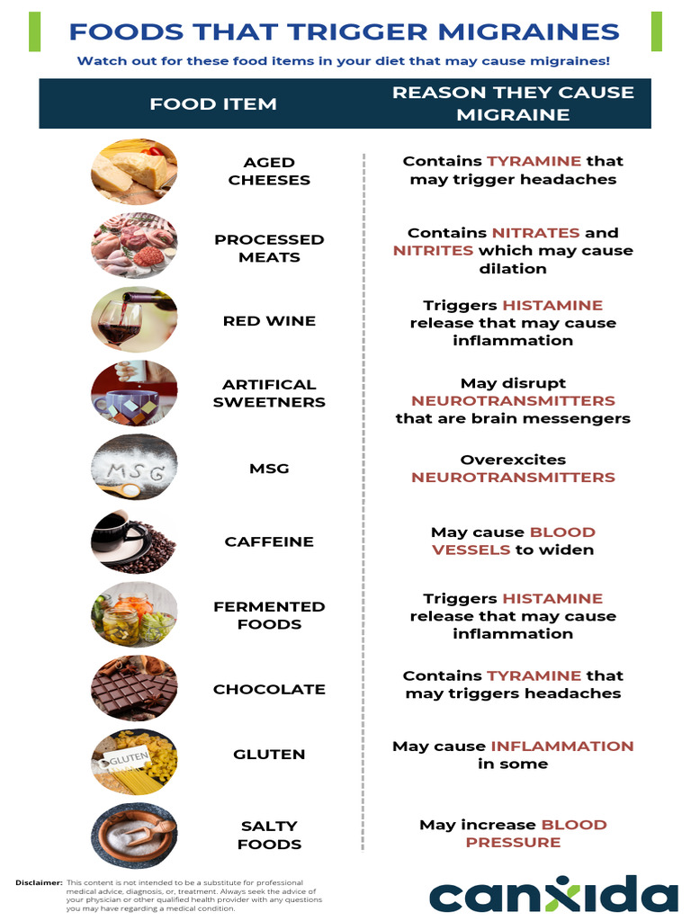 Foods That Cause Migraines | PDF | Migraine | Headache