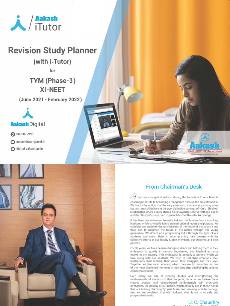 Revision Study Planner and Test Planner - XI (TYM) - MEDICAL - 2021-22 ...