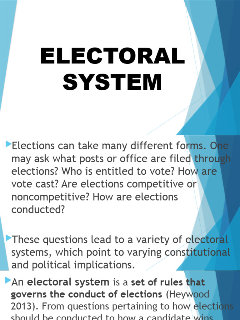 Electoral System | PDF | Elections | Voting