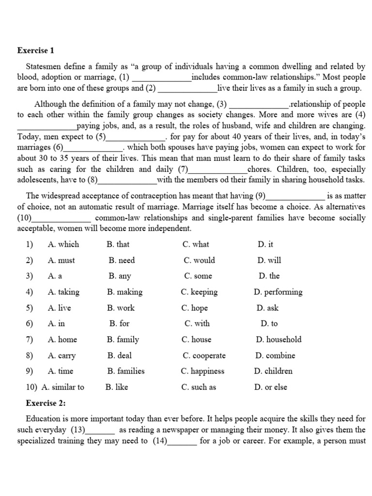 Exercise 1 | PDF | Magnet | Family