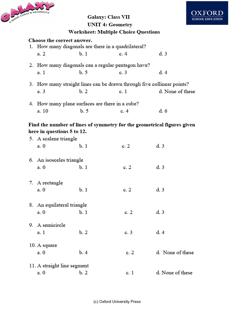 Unit 4 Geometry Test Questions | PDF | Triangle | Circle