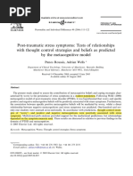 Cognitive Behavioral Model of Post Traumatic Stress Disorder Ehlers ...