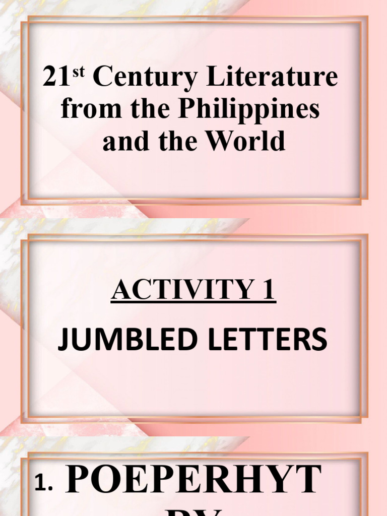 Lesson4 21st Century Lit Forms of Literature and Genre | PDF | Genre ...