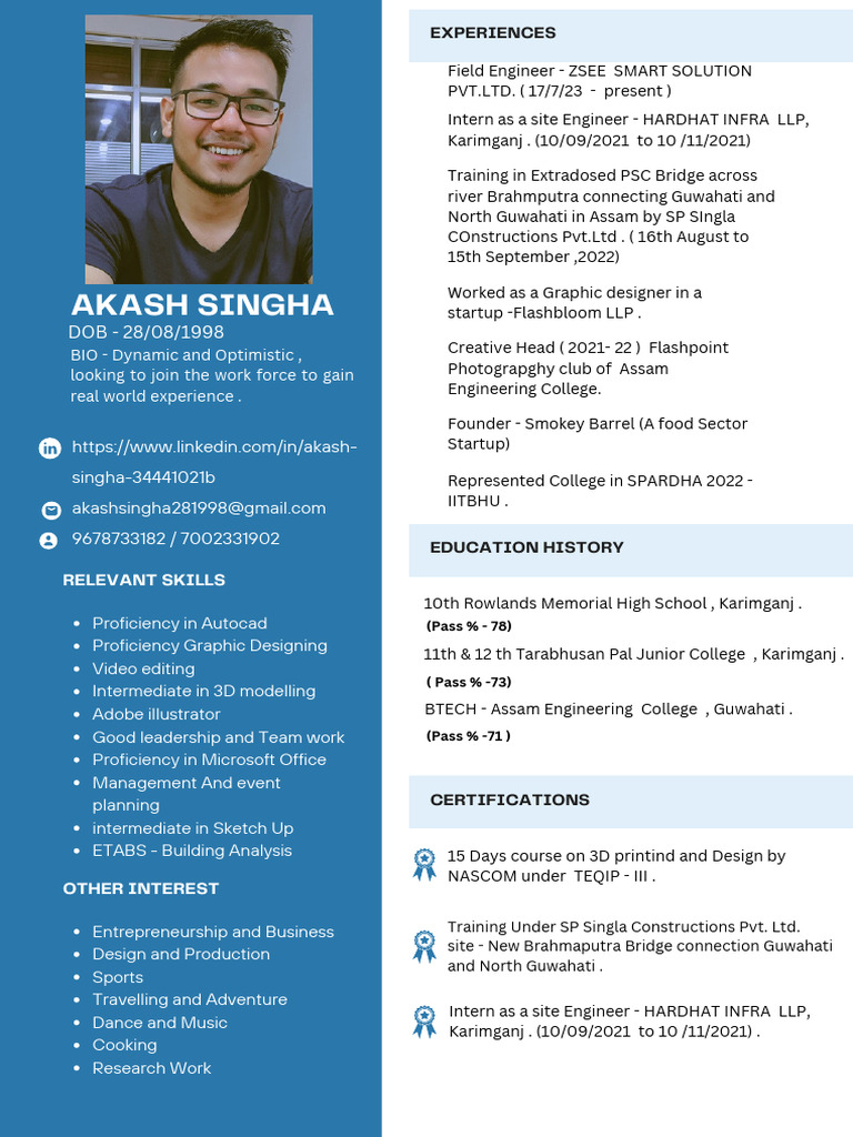 Akash SIngha CV | PDF | Graphic Design | Business