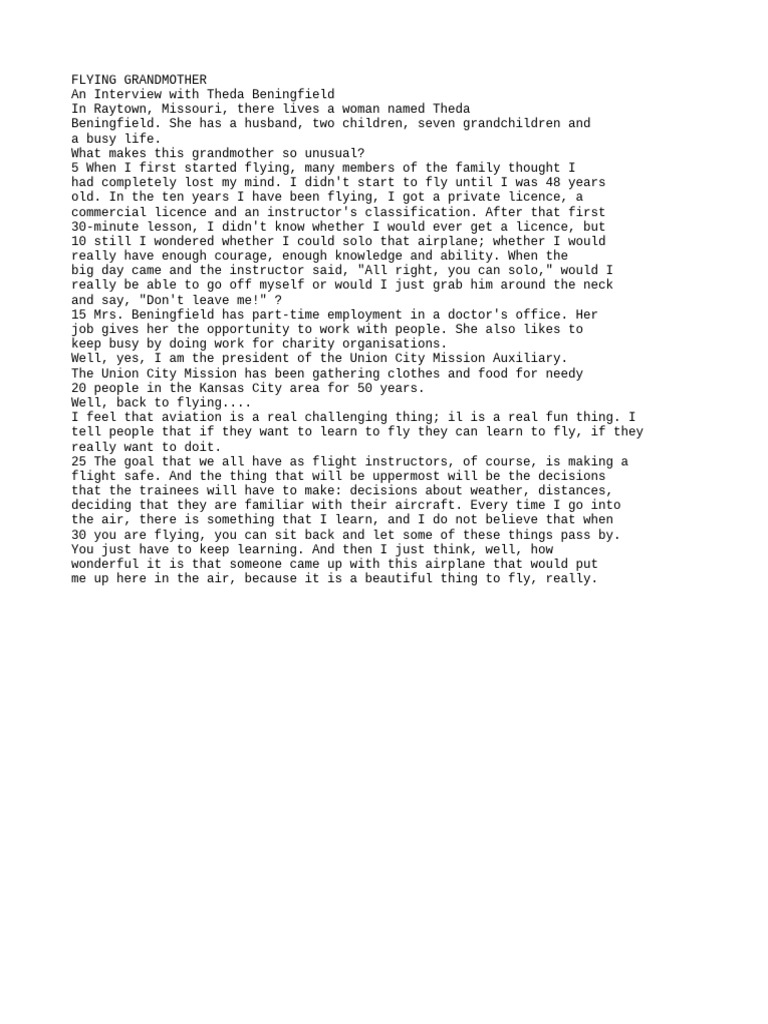 Flying Grandmother | PDF