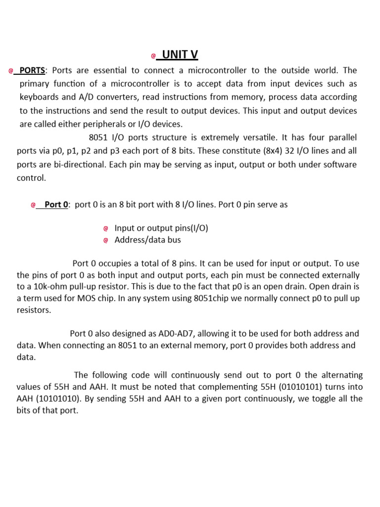 Unit 5 Pdf Central Processing Unit Input Output