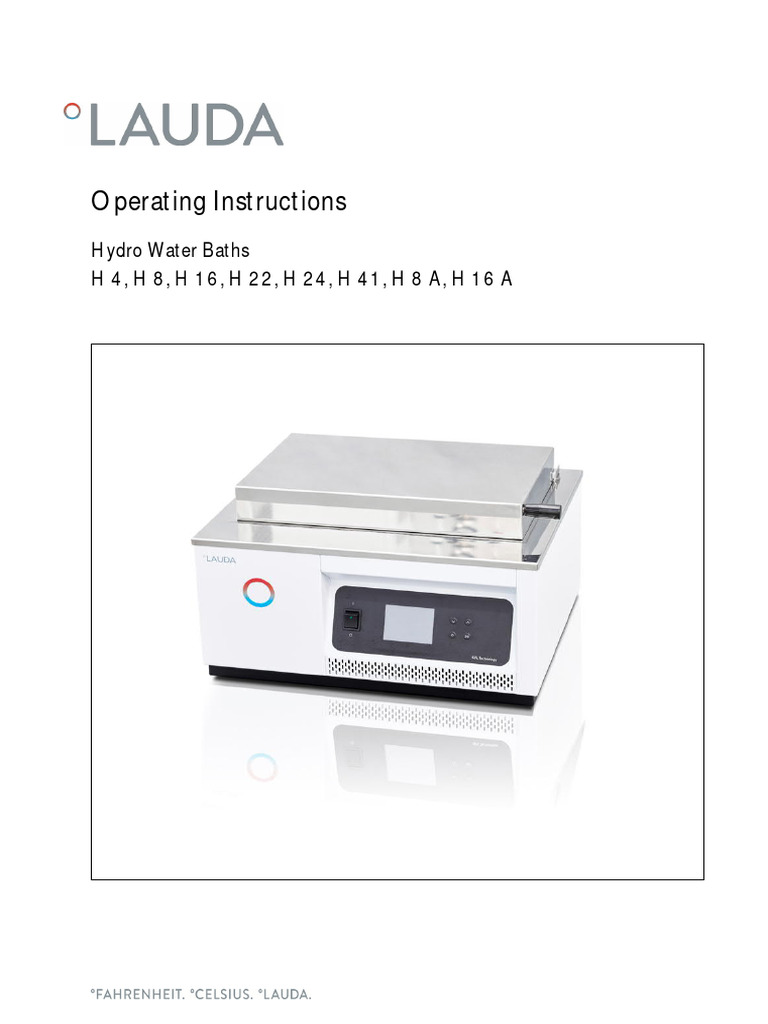 Lauda Hydro Water Bath Manual | PDF | Temperature | Water