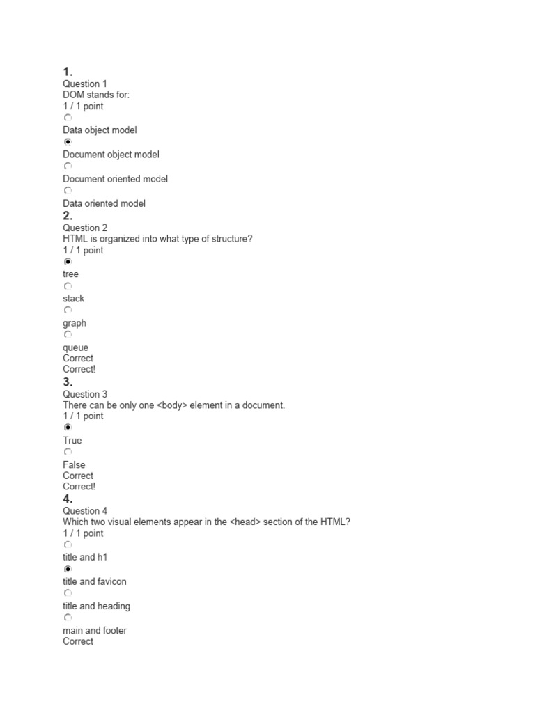 Week2 2 Pdf Html Document Object Model