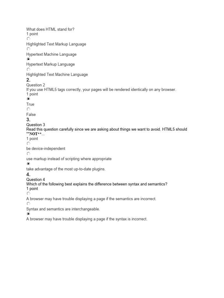 Week 1 | PDF | Html | World Wide Web