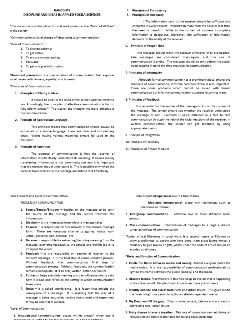 DIASS | PDF | Communication | Information