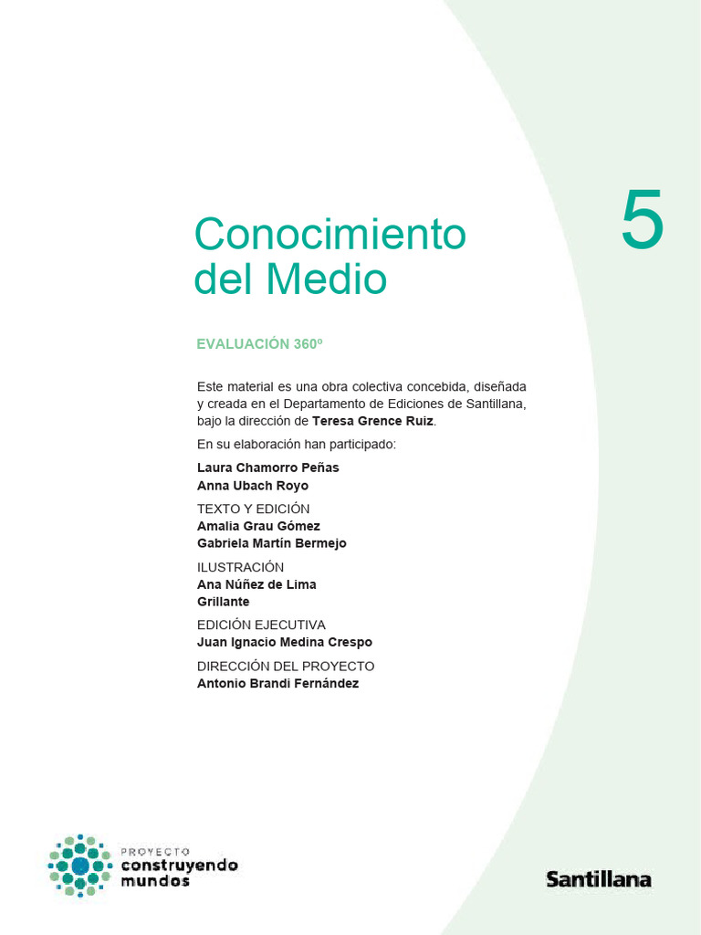 Evaluacion 360 Conocimiento Del Medio 5Prm CM Cast | PDF | Sistema ...